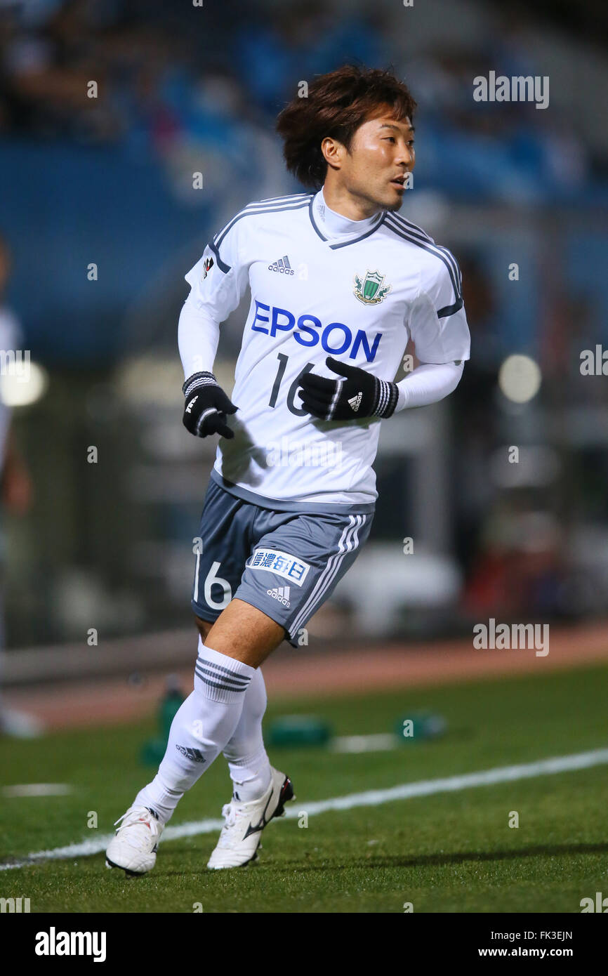 NHK Spring Mitsuzawa Football Stadium, Kanagawa, Japan. 6th Mar, 2016. Hiroshi Tetsuto (Yamaga ...