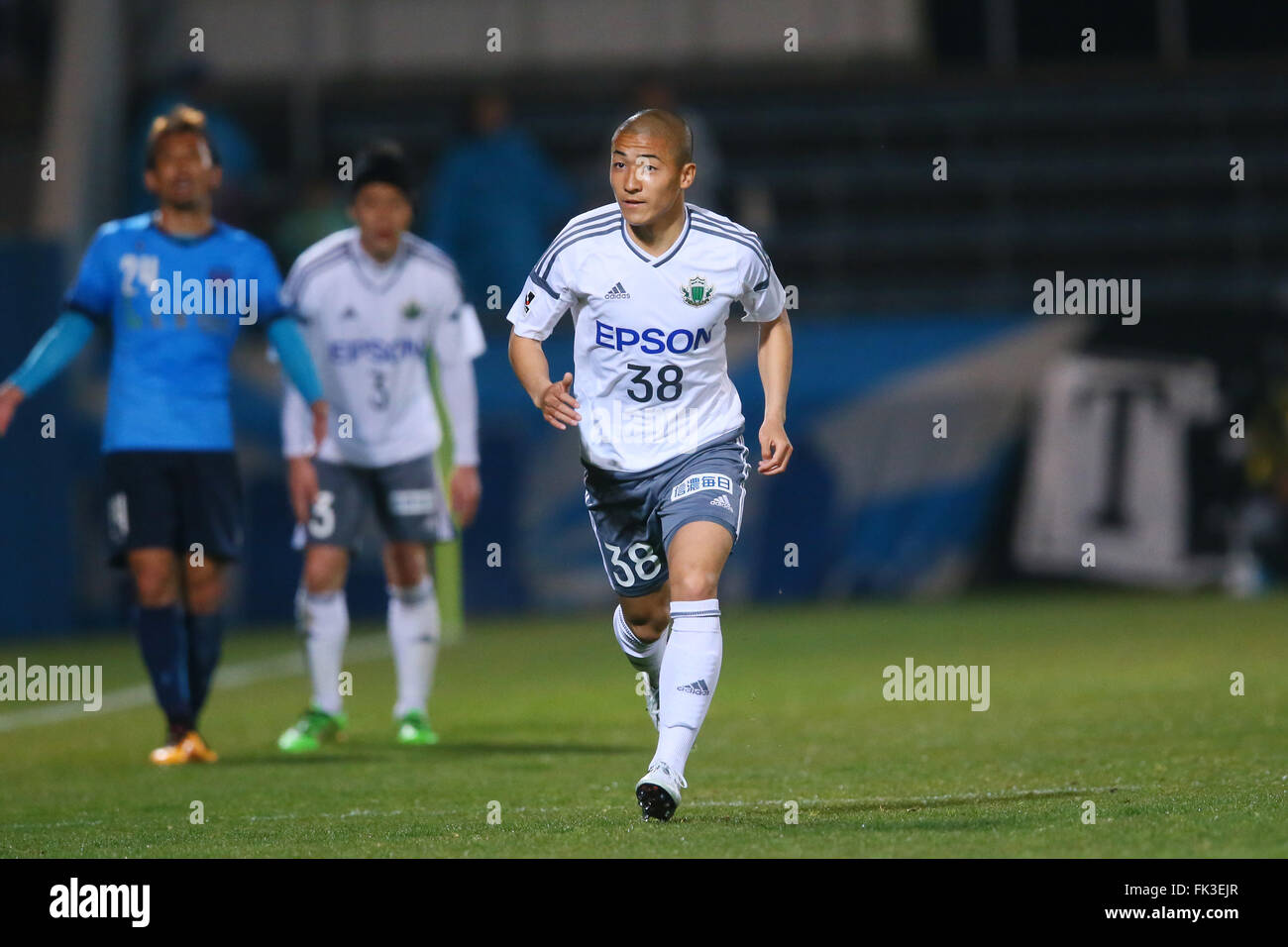 NHK Spring Mitsuzawa Football Stadium, Kanagawa, Japan. 6th Mar, 2016. Daizen Maeda (Yamaga ...