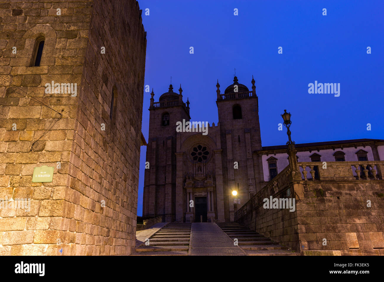 Cathedral and Torre Medieval do Porto in Portugal Stock Photo - Alamy