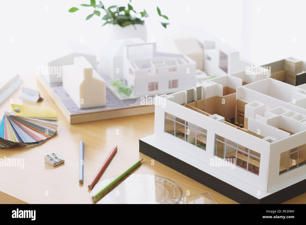 House miniature in an architect studio Stock Photo - Alamy