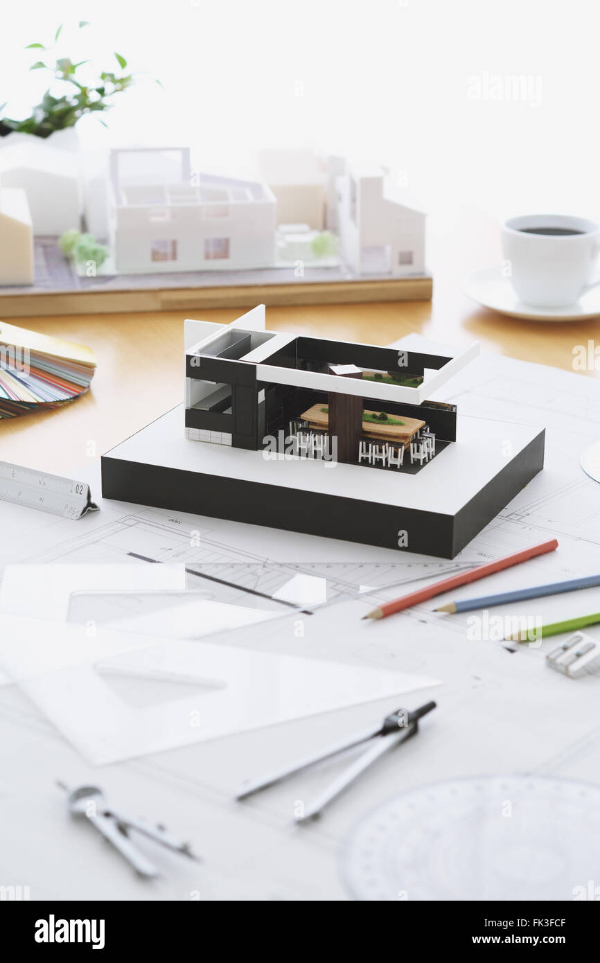 House miniature in an architect studio Stock Photo - Alamy