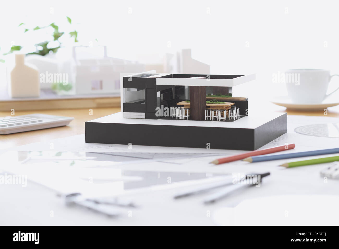 House miniature in an architect studio Stock Photo - Alamy