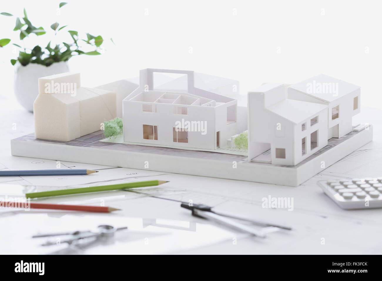 House miniature in an architect studio Stock Photo - Alamy