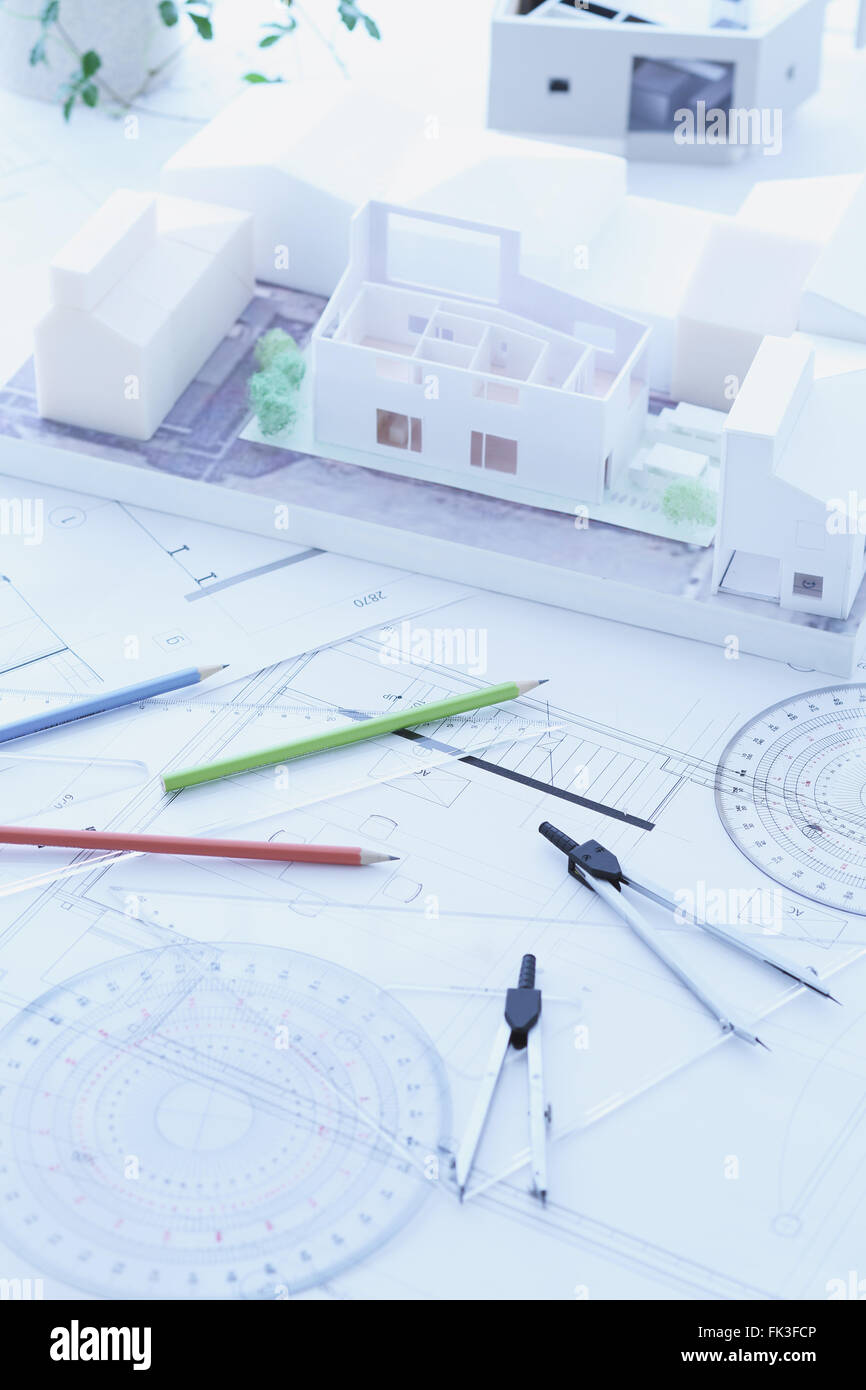 House miniature in an architect studio Stock Photo - Alamy