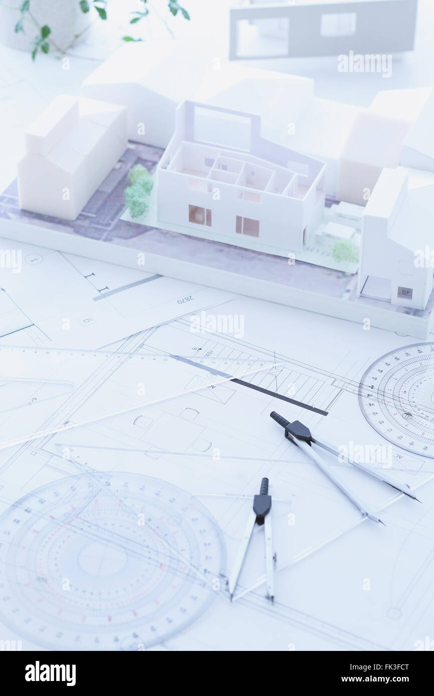 House miniature in an architect studio Stock Photo - Alamy