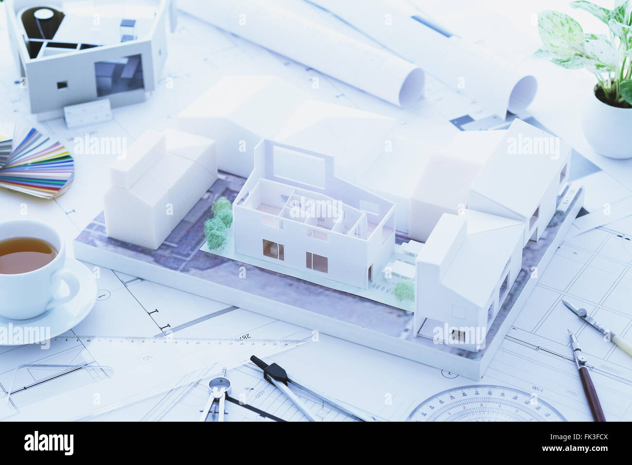 House miniature in an architect studio Stock Photo - Alamy