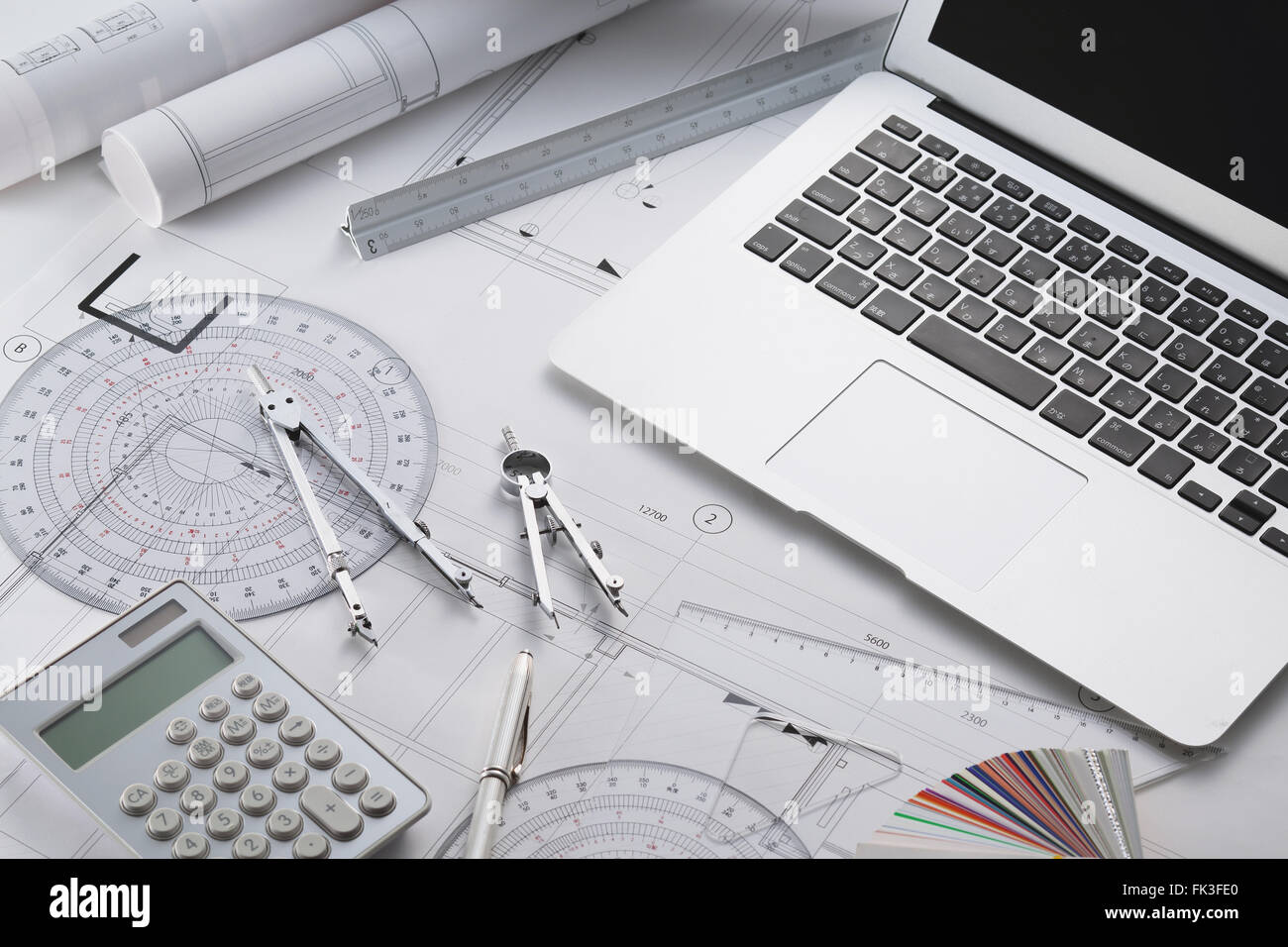 Planimetries in an architect studio Stock Photo - Alamy