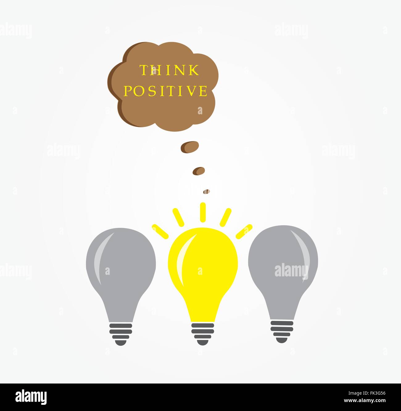 vector illustration of creative and difference idea with positive ...