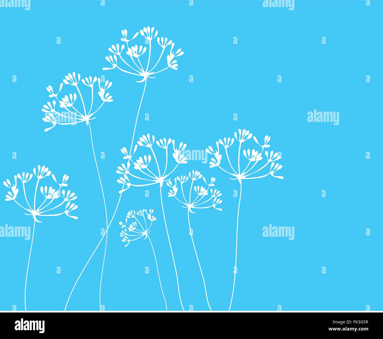vector illustration of fennel flower background Stock Vector Image ...