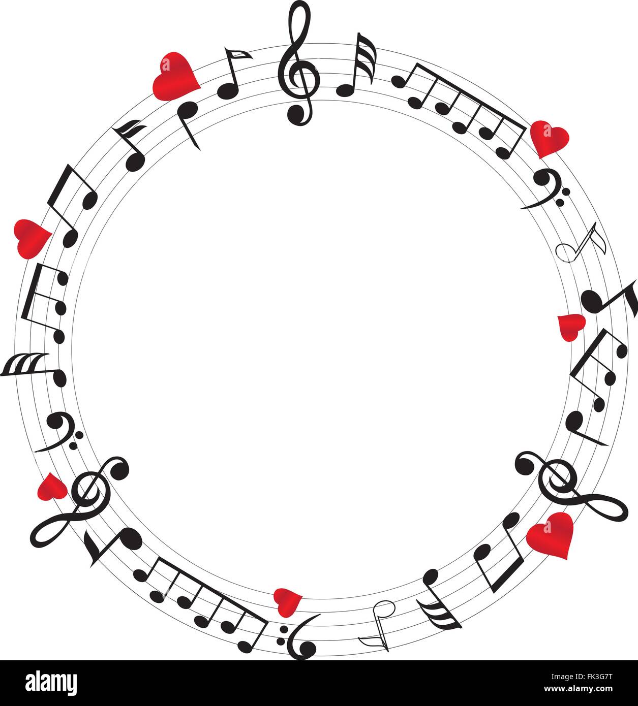 Notas Musicales Corazón Clipart Música En El Corazón SVG, Love