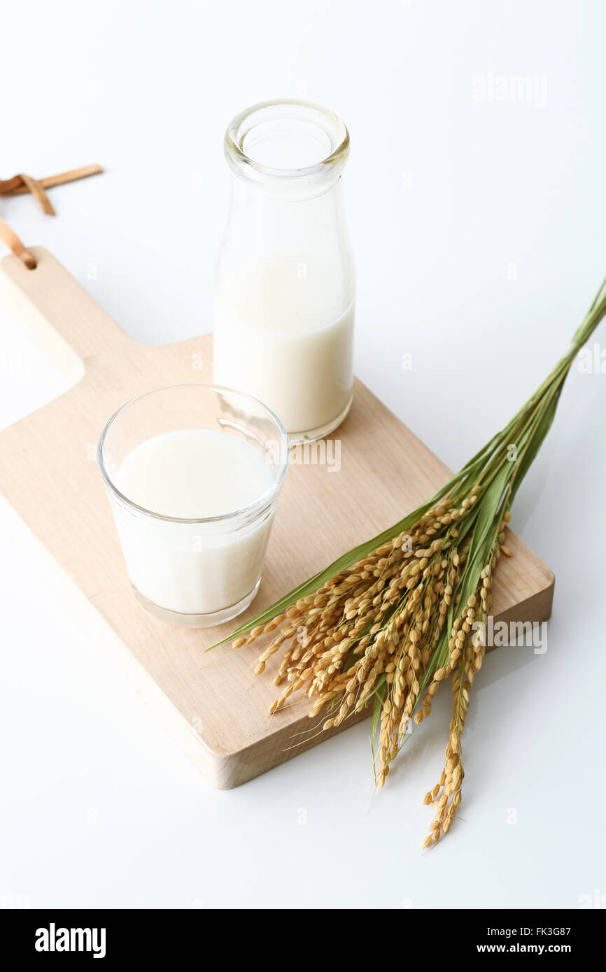 Rice and milk Stock Photo - Alamy