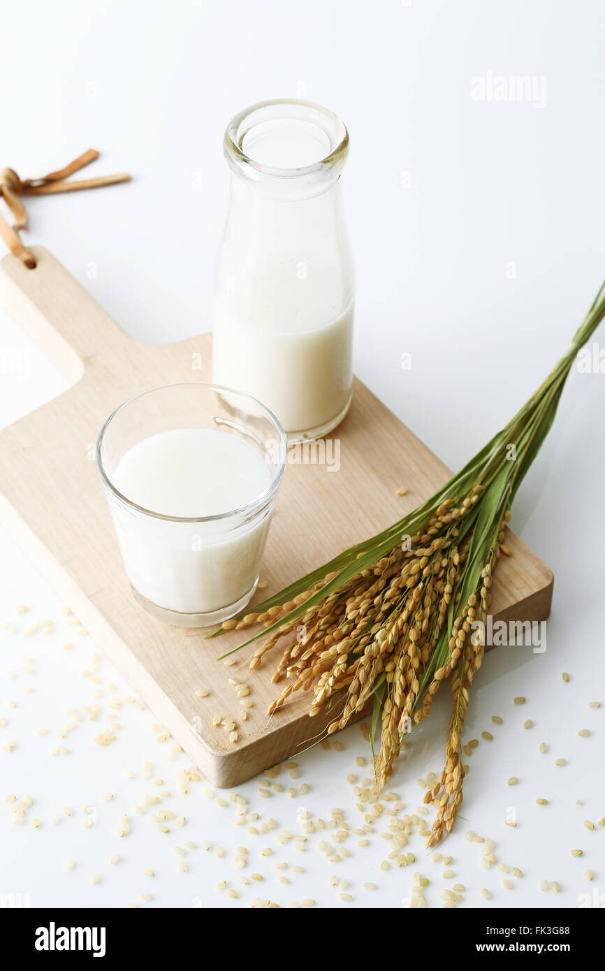 Rice and milk Stock Photo - Alamy