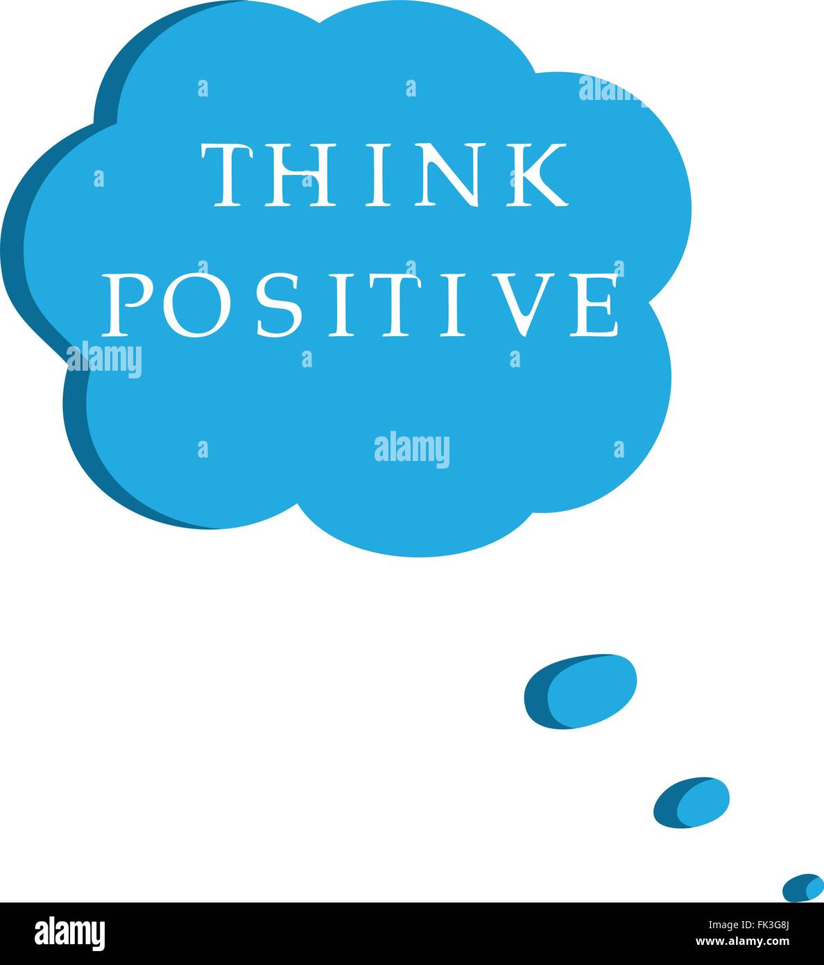 vector illustration of speech bubble positive thinking Stock Vector ...