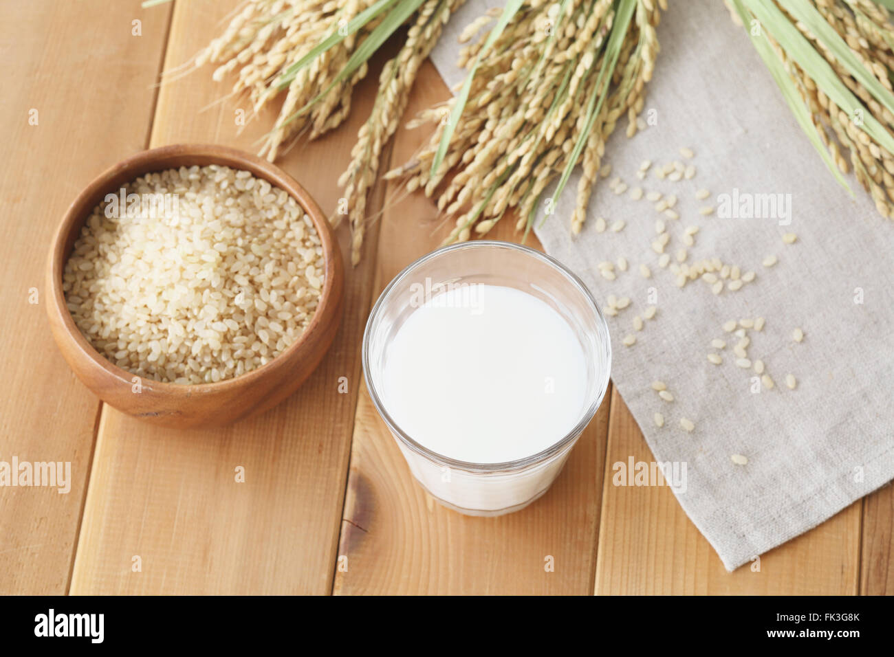 Rice and milk Stock Photo - Alamy