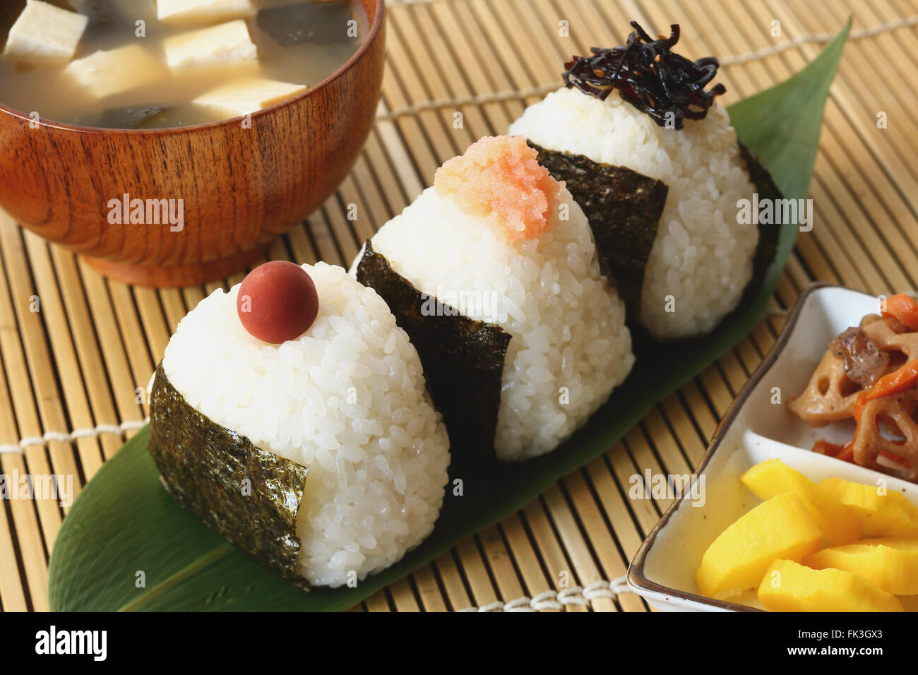 Pickled plum rice ball hi-res stock photography and images - Alamy