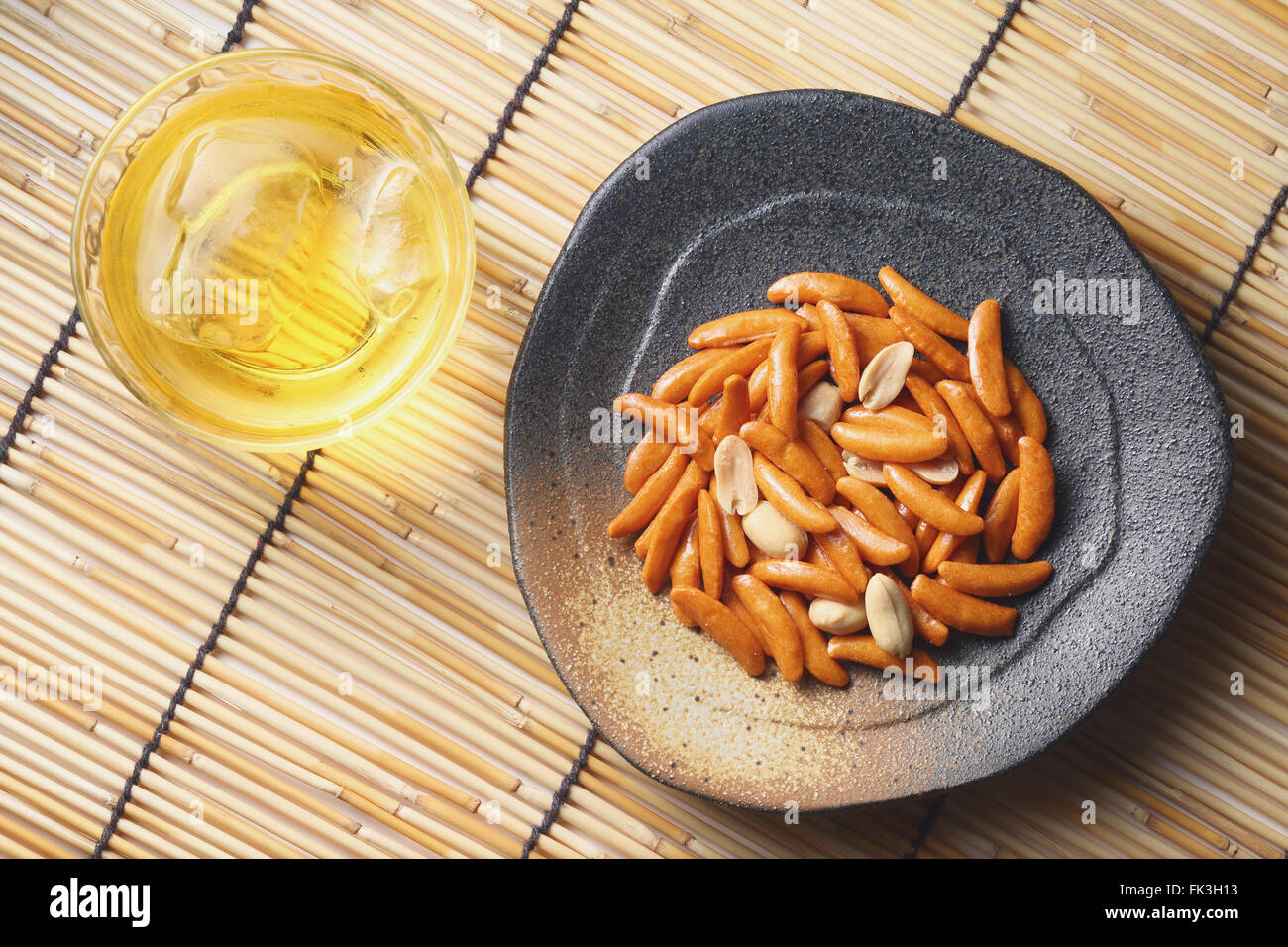 Japanese rice crackers Stock Photo - Alamy