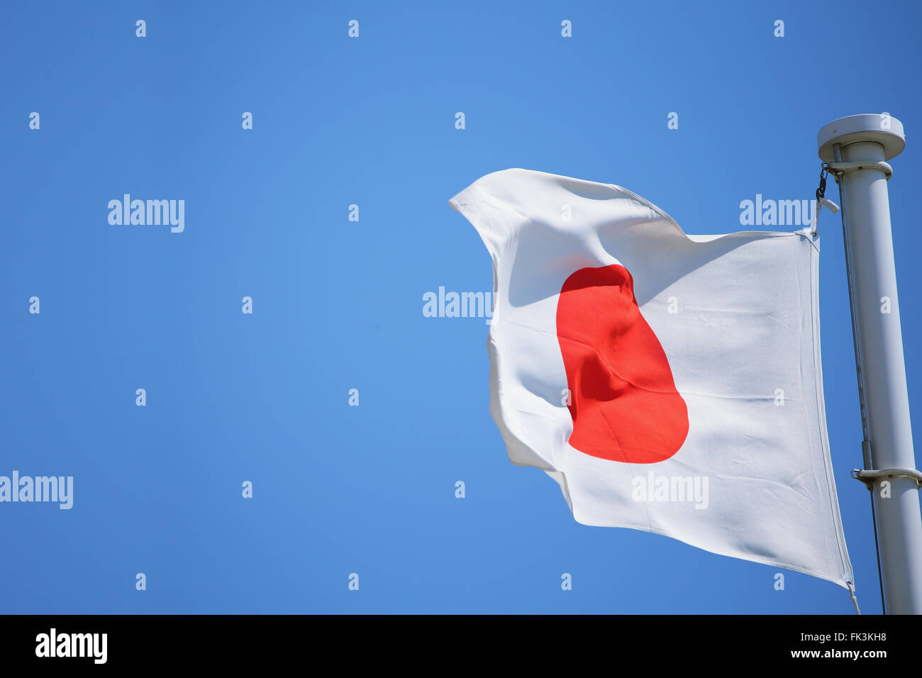 Japanese flag blue sky hi-res stock photography and images - Alamy