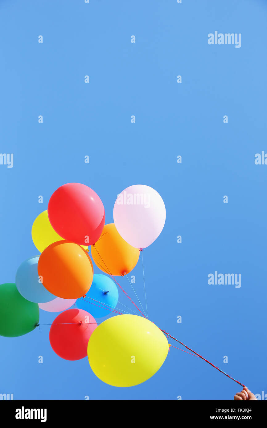 Balloons in the sky Stock Photo - Alamy