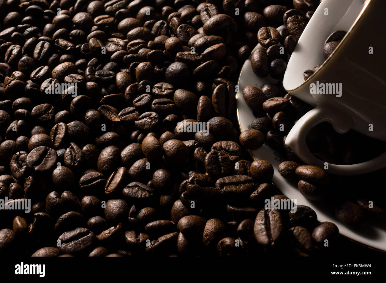 Coffe beans and cup. High resolution image Stock Photo - Alamy