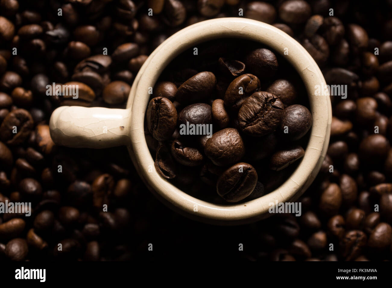 Coffe beans and cup. High resolution image Stock Photo - Alamy