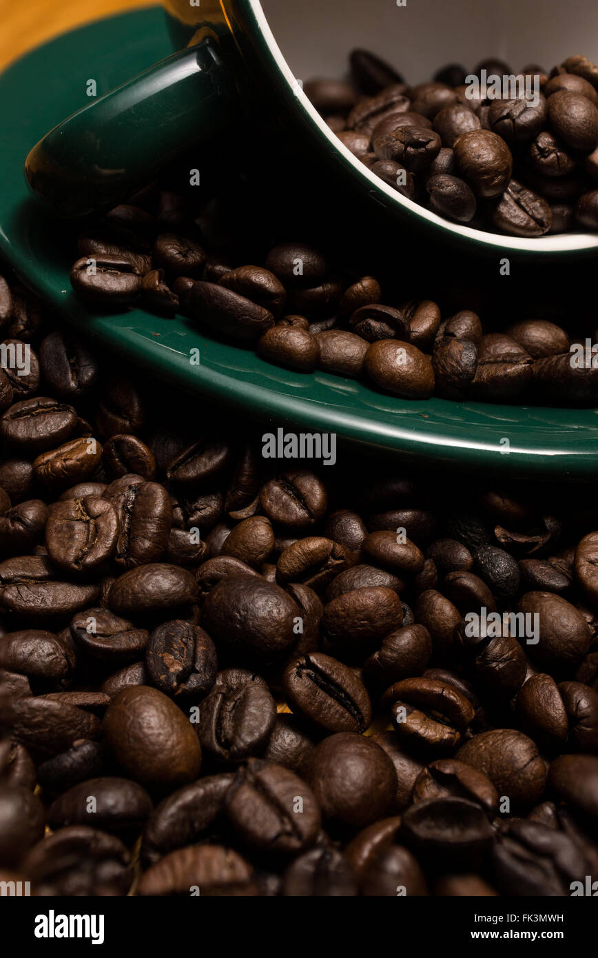 Coffe beans and cup. High resolution image Stock Photo - Alamy