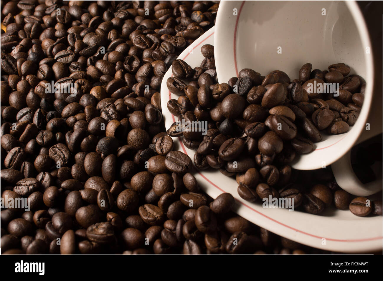 Coffe beans and cup. High resolution image Stock Photo - Alamy