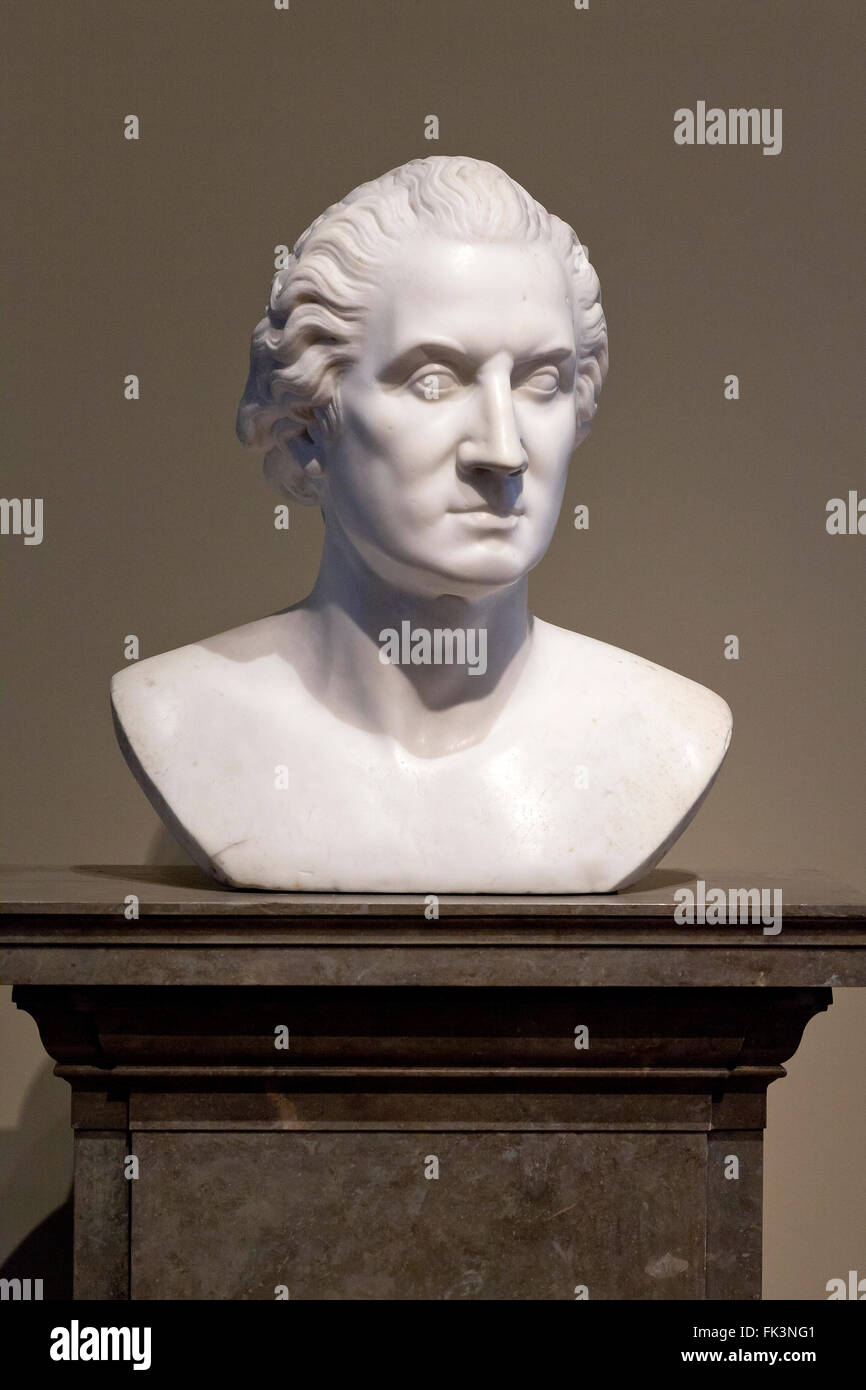 Portrait of George Washington by Horatio Greenough - marble, 1830 - USA ...