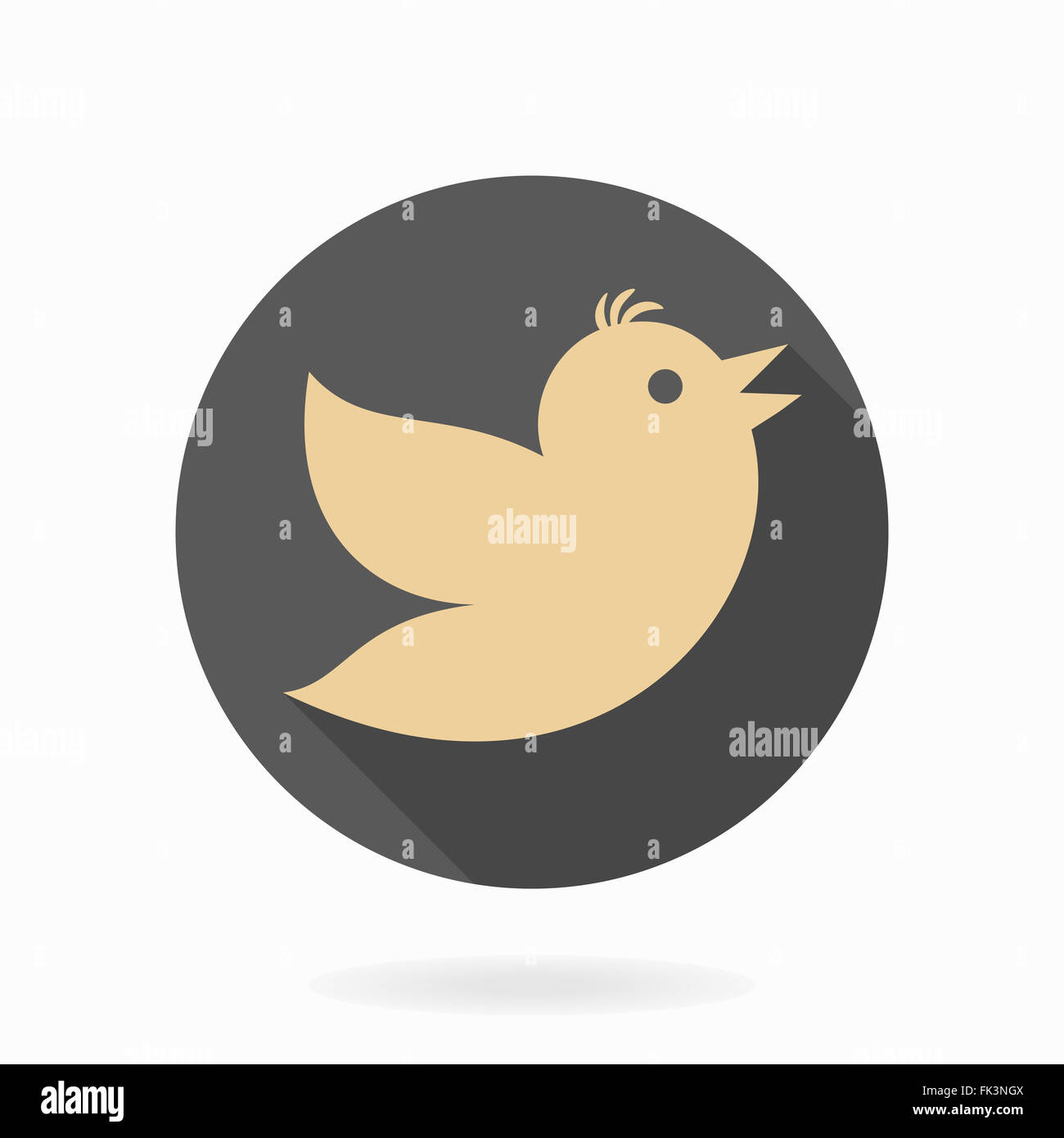 Flying Bird Flat Icon Stock Photo - Alamy