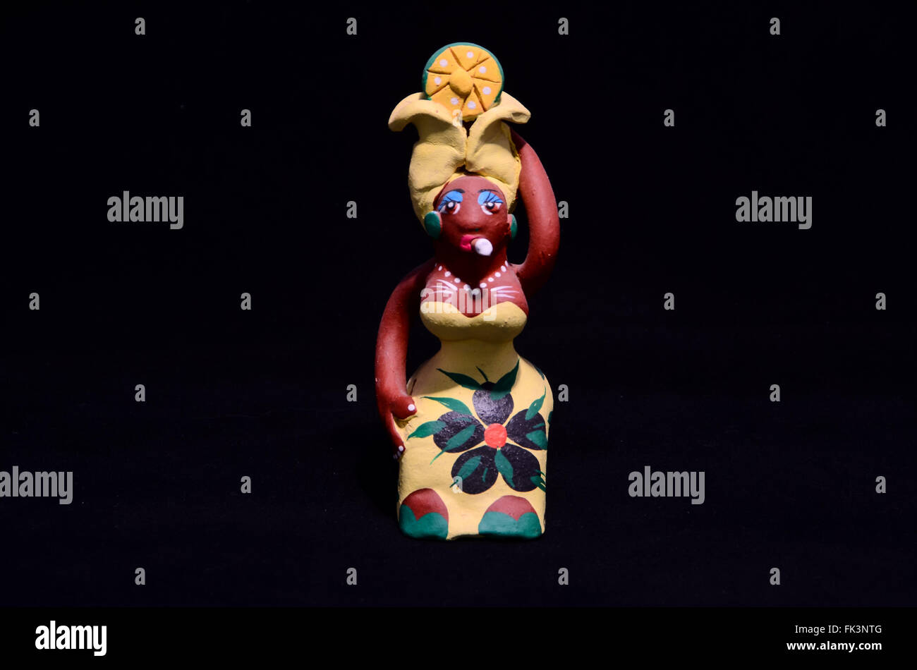 Clay Handmade Statuette of a Cuban Woman Stock Photo - Alamy