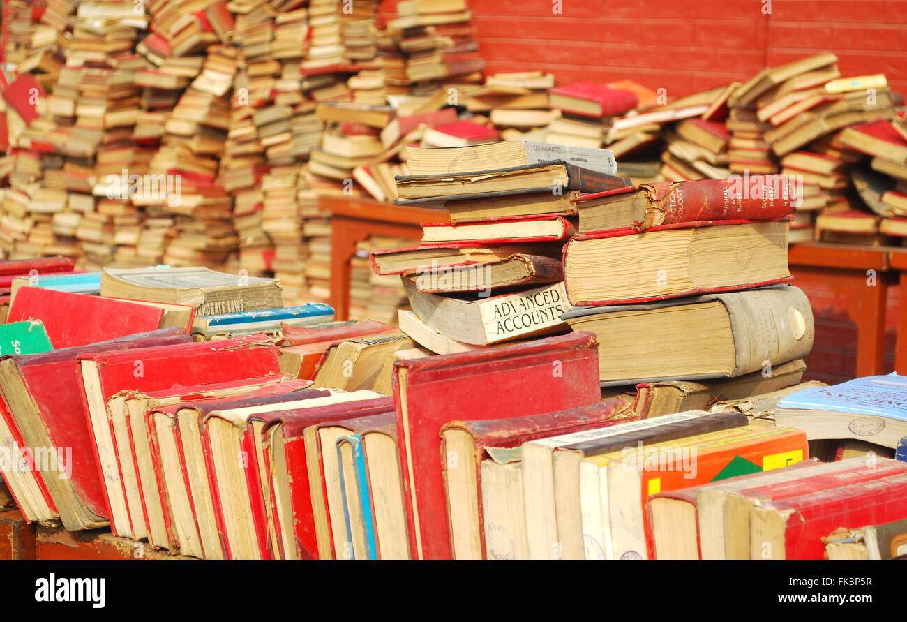 Dusty pile of book Stock Photo - Alamy