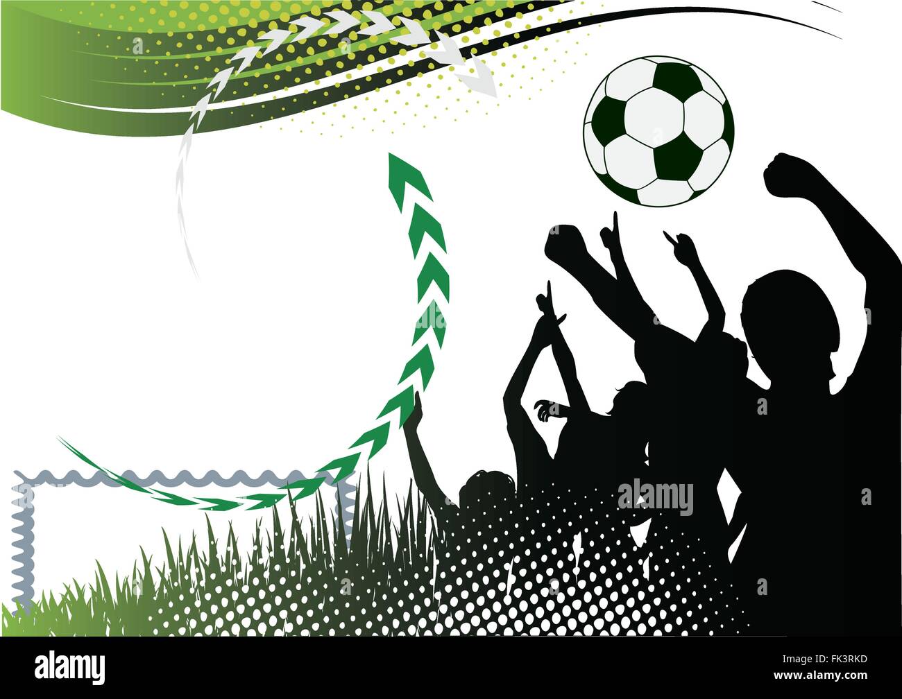 Football wave waving Stock Vector Images - Alamy