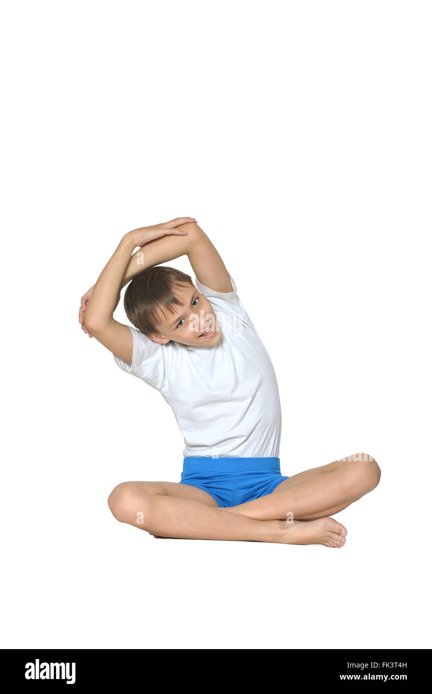 Young boy doing Stock Photo - Alamy