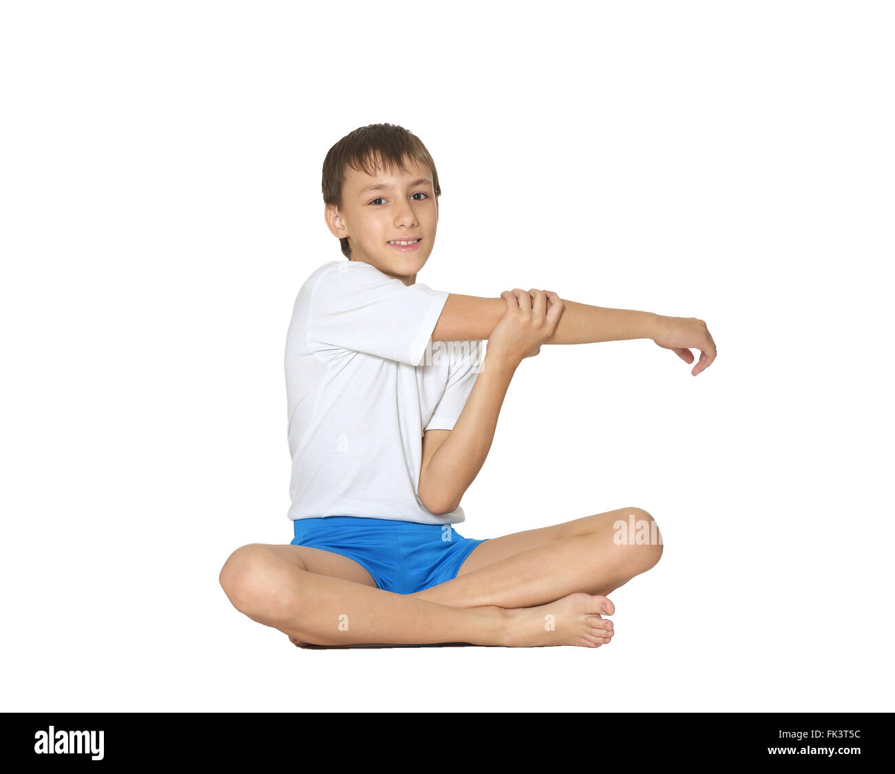 Young boy doing Stock Photo - Alamy