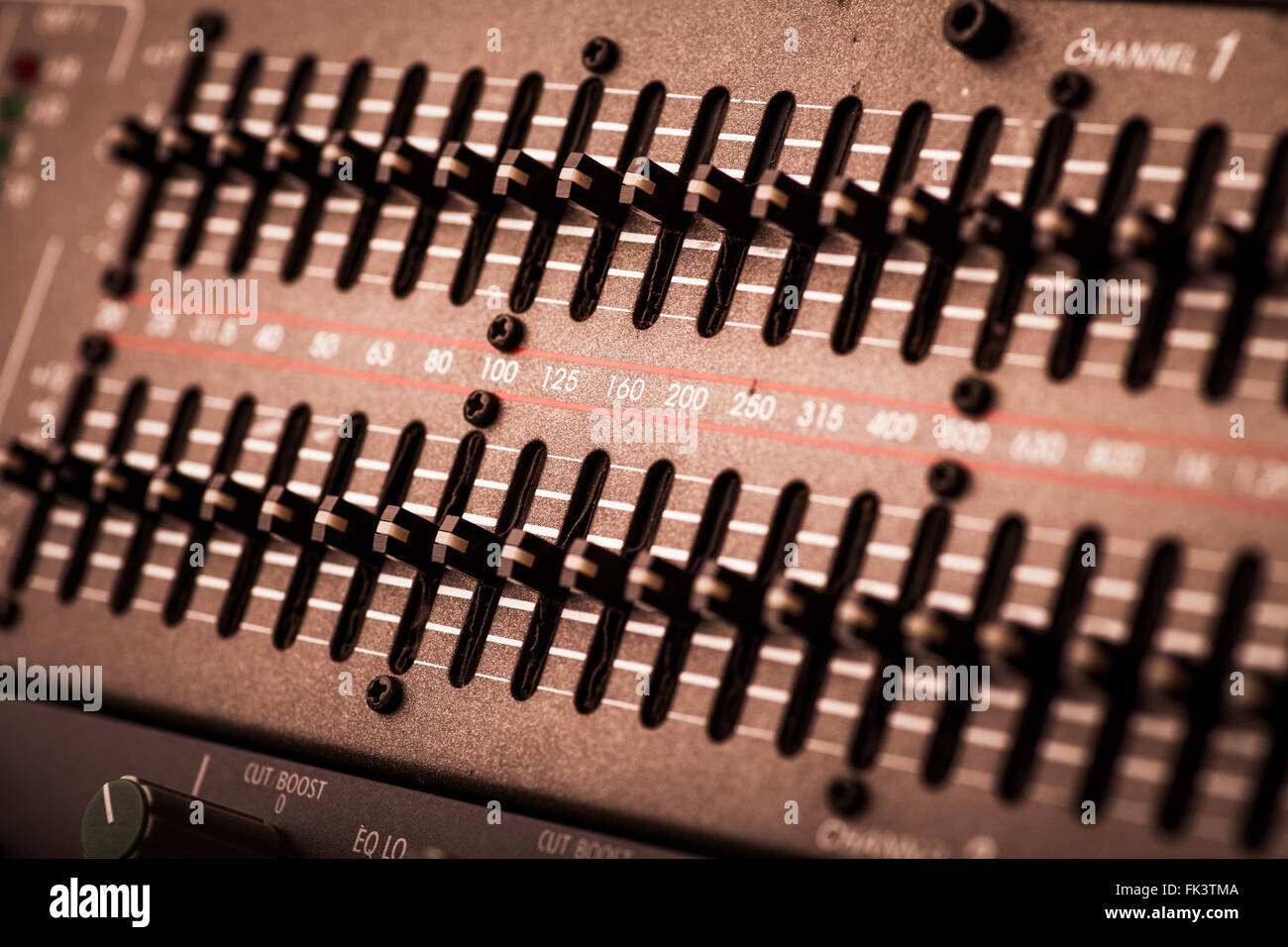 Color image of many buttons in a sound recording studio Stock Photo - Alamy