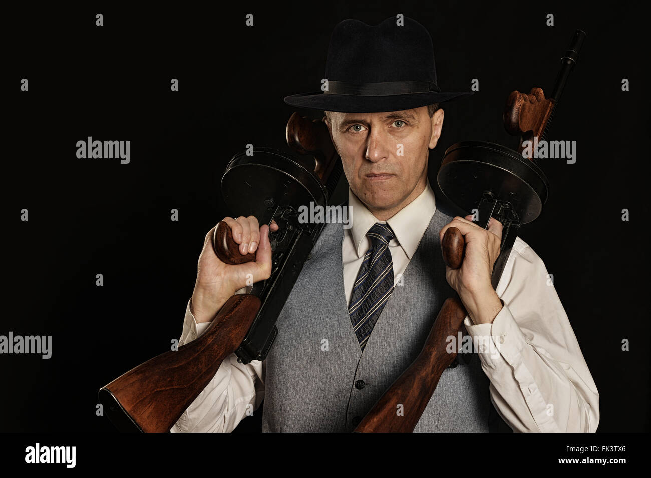 Handsome gangster man Stock Photo - Alamy