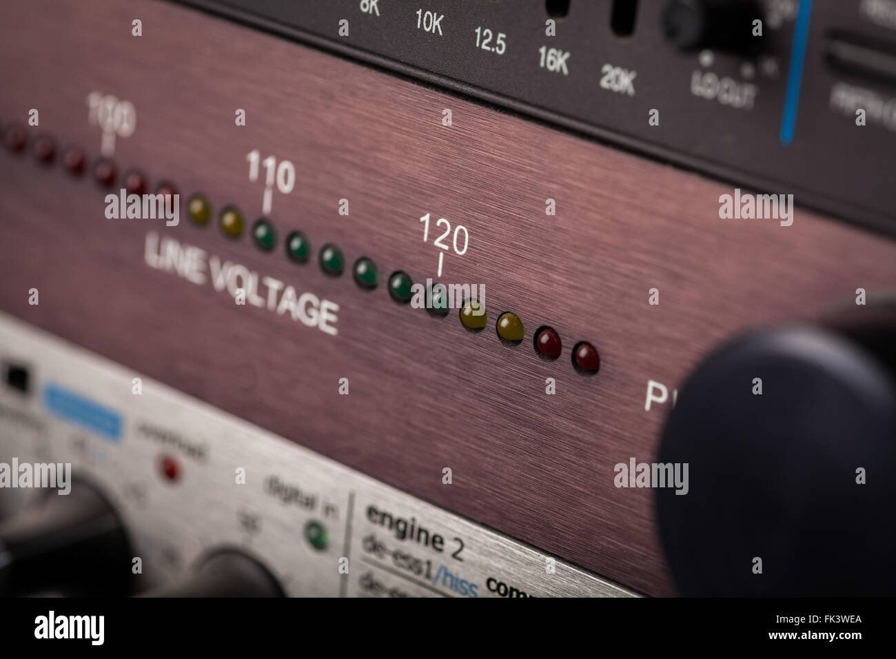 Color image of many buttons in a sound recording studio Stock Photo - Alamy