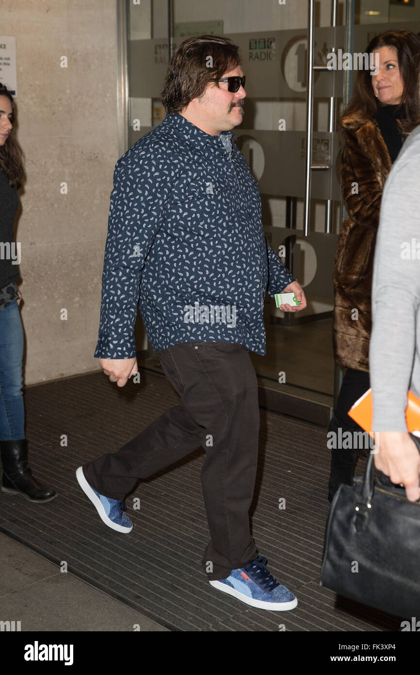 Jack Black pictured arriving at the Radio 1 studios Featuring: Jack ...