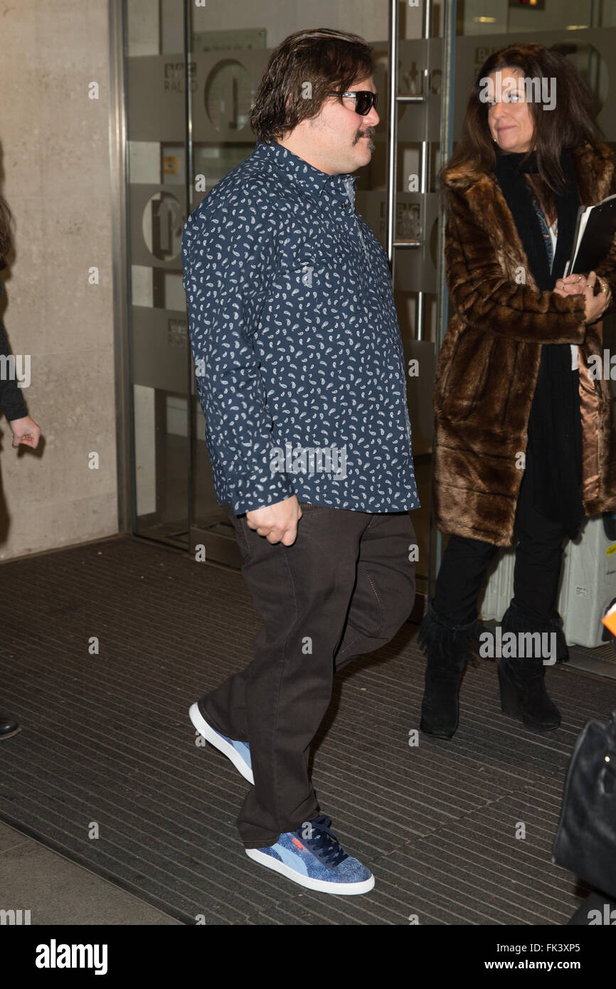 Jack Black pictured arriving at the Radio 1 studios Featuring: Jack ...