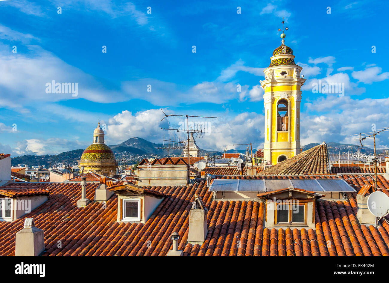 View of old center of Nice. Cote d'Azur, French Riviera Stock Photo - Alamy