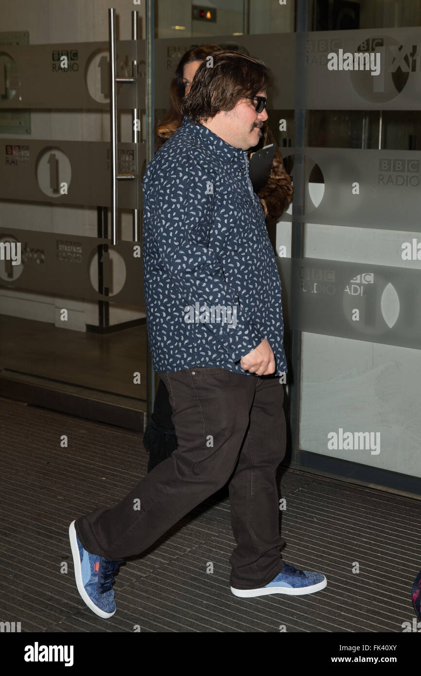 Jack Black pictured arriving at the Radio 1 studios Featuring: Jack ...
