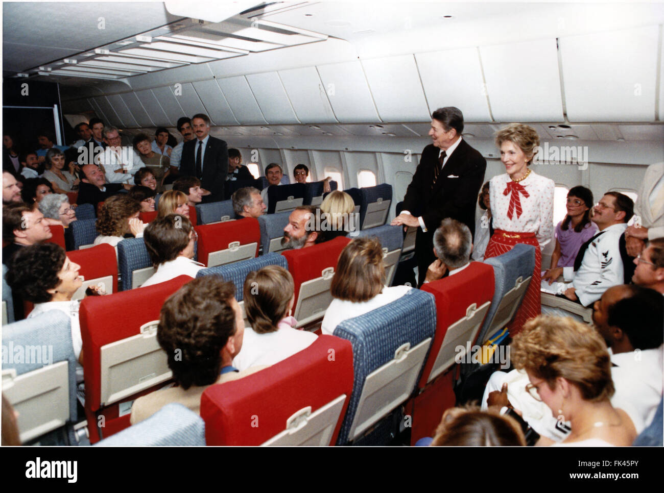 United States President Ronald Reagan and first lady Nancy Reagan ...
