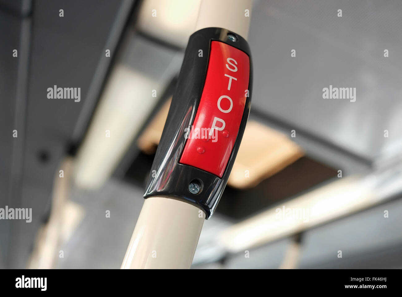 Bus red stop button hi-res stock photography and images - Alamy