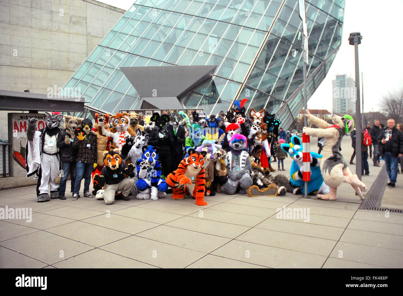 Furry fandom take part on a "Furry Walk" at the screening of the ...