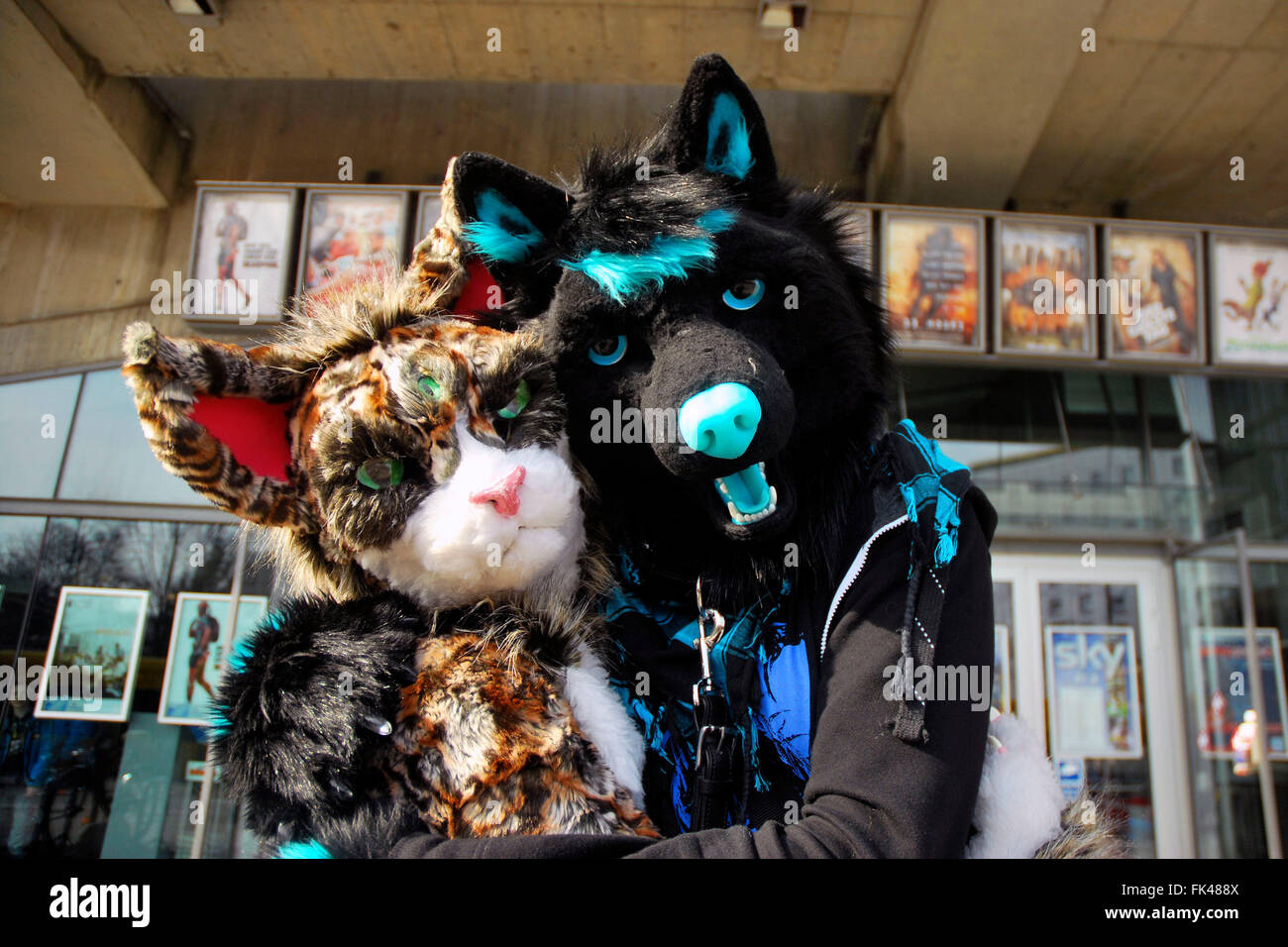 Furry fandom take part on a "Furry Walk" at the screening of the ...