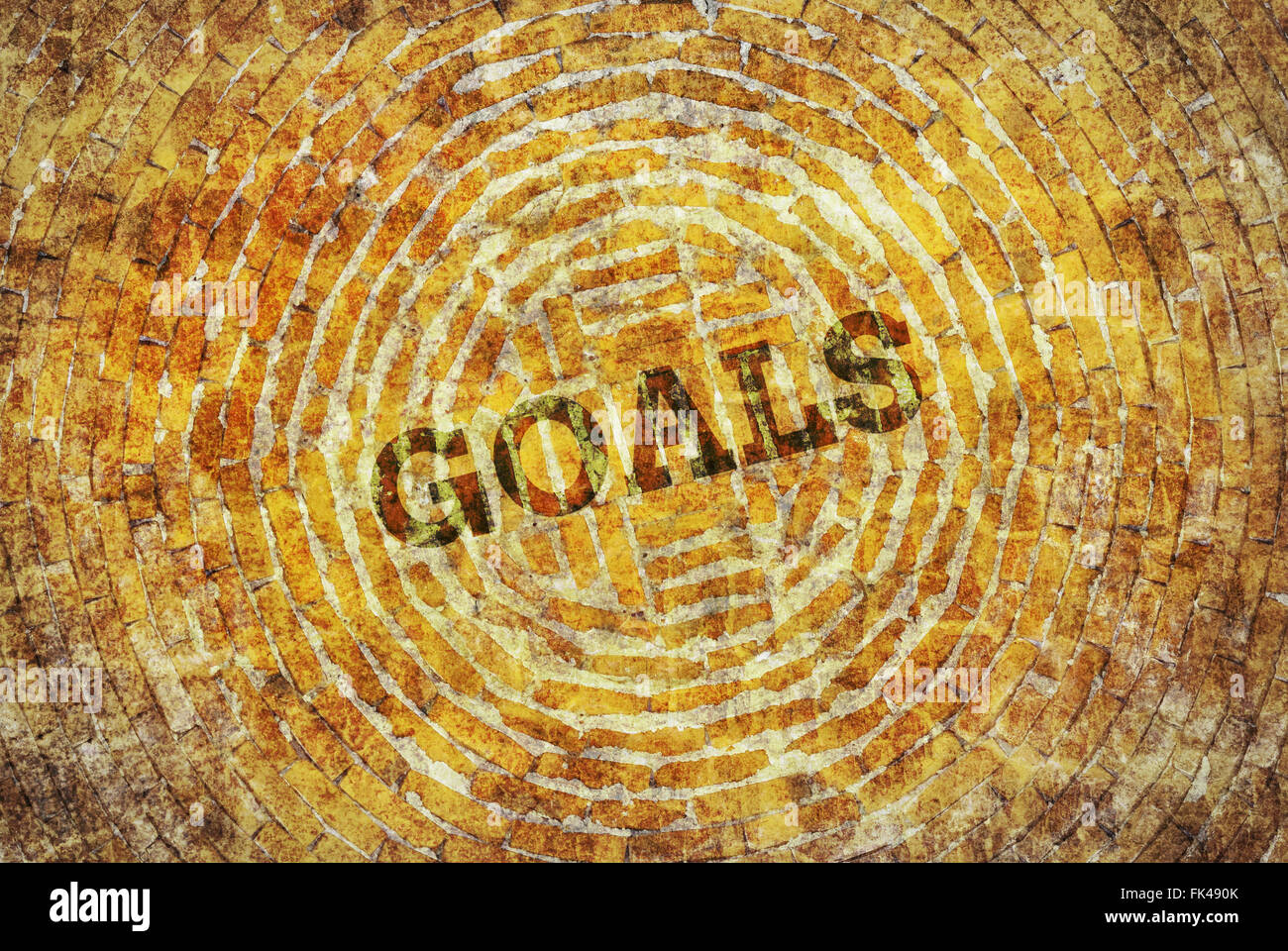 Single word Goals written on a yellow abstract background Stock Photo ...