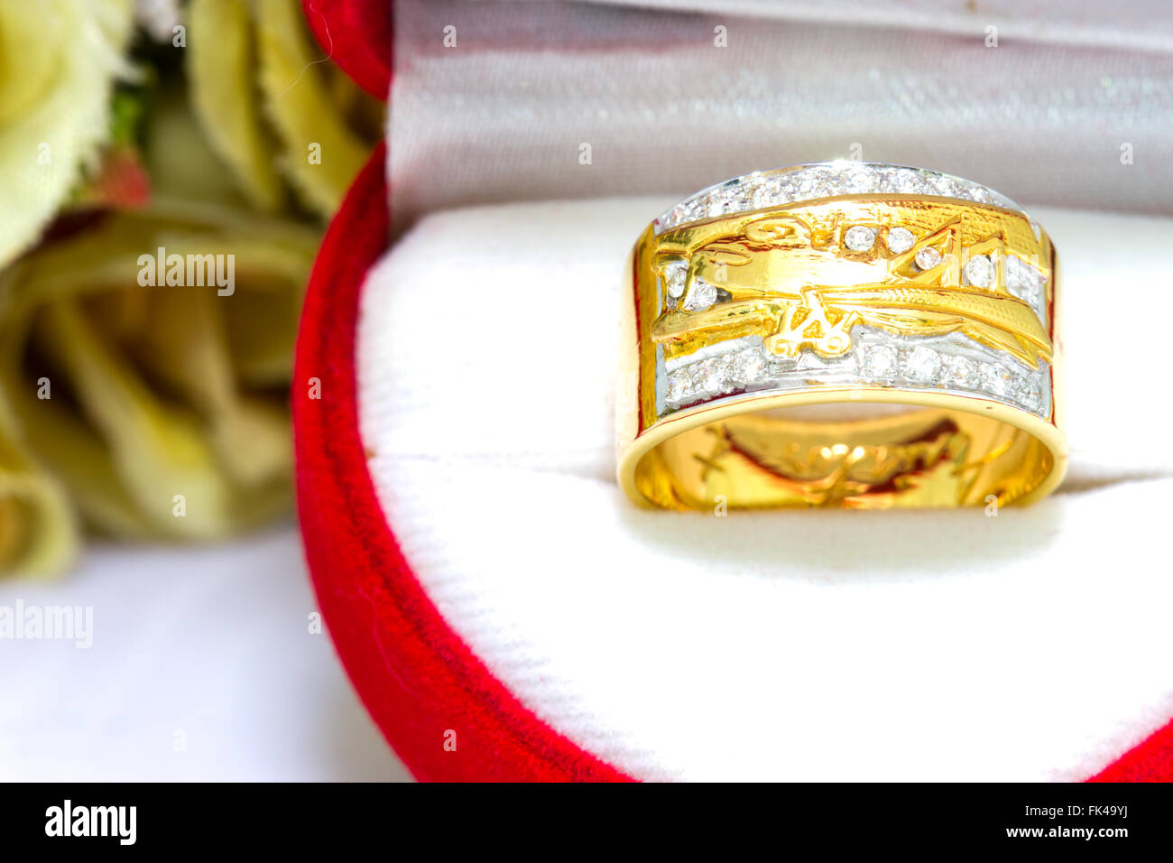 diamond ring isolated on white background Stock Photo - Alamy