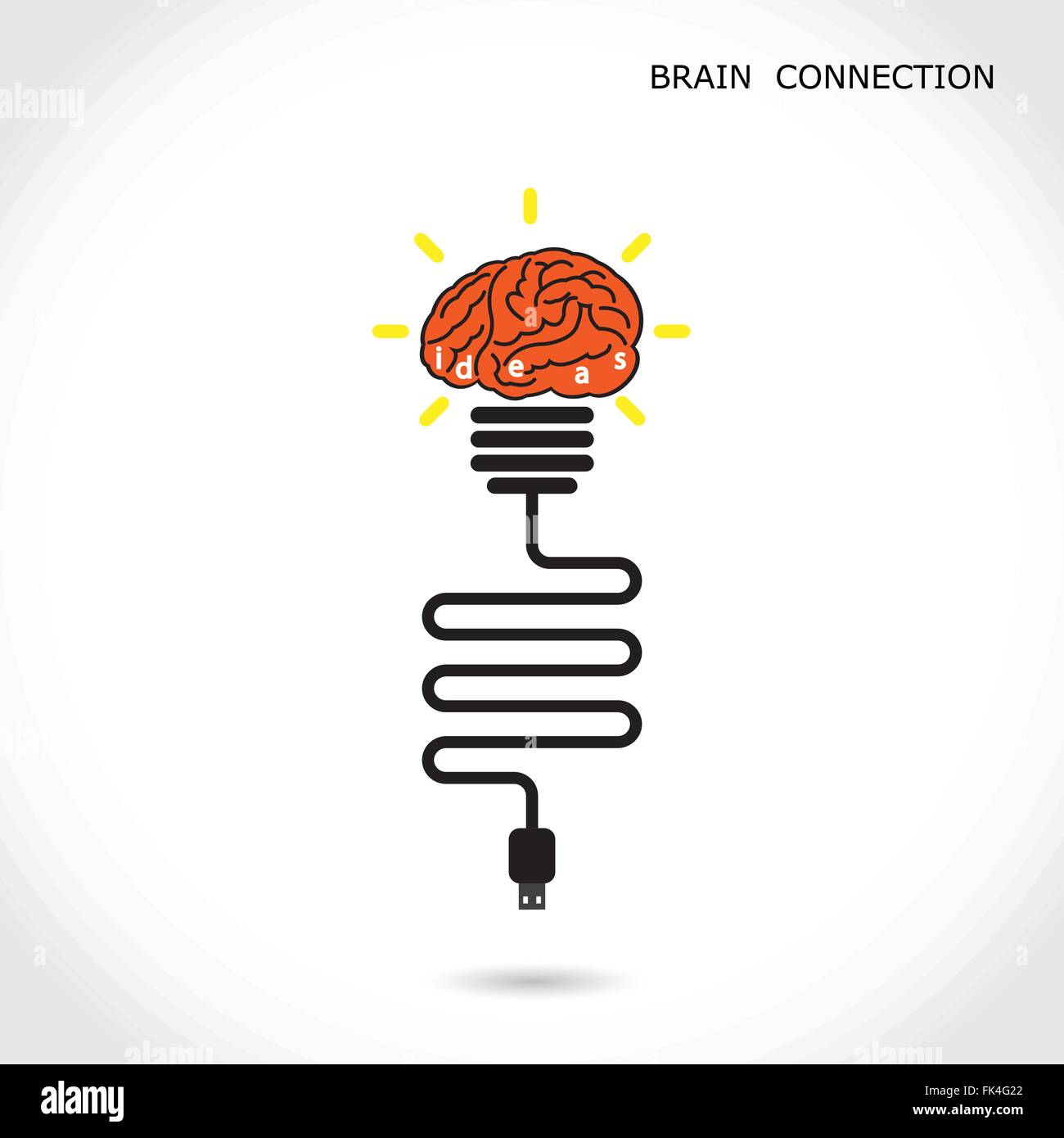 Brain Bulb Vector