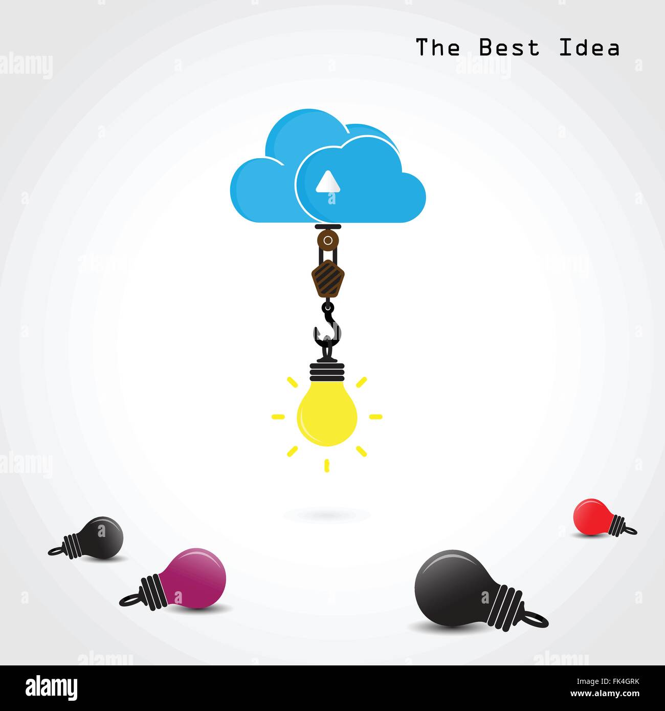 Bulb idea icons on Stock Vector Images - Alamy