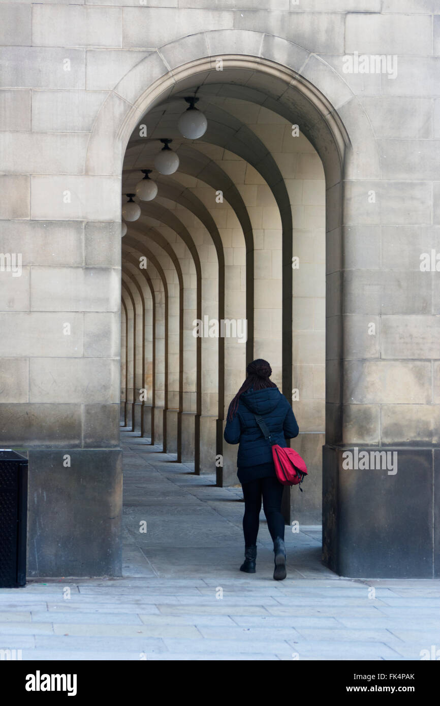 The arches of Manchester Central Library in St. Peters Square in ...