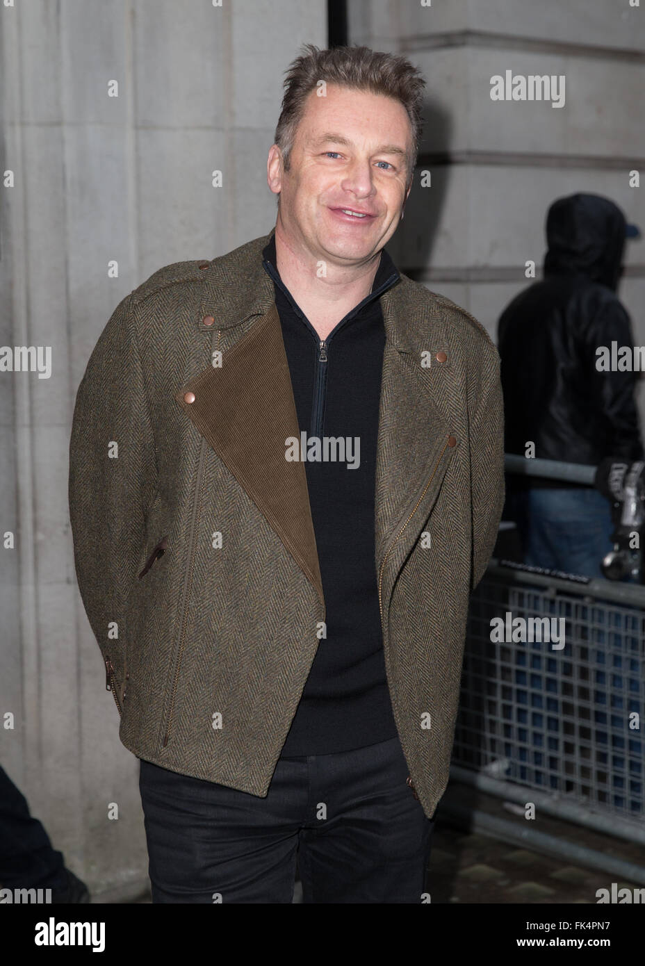 Chris Packham arriving at the Radio 2 studios Featuring: Chris Packham ...